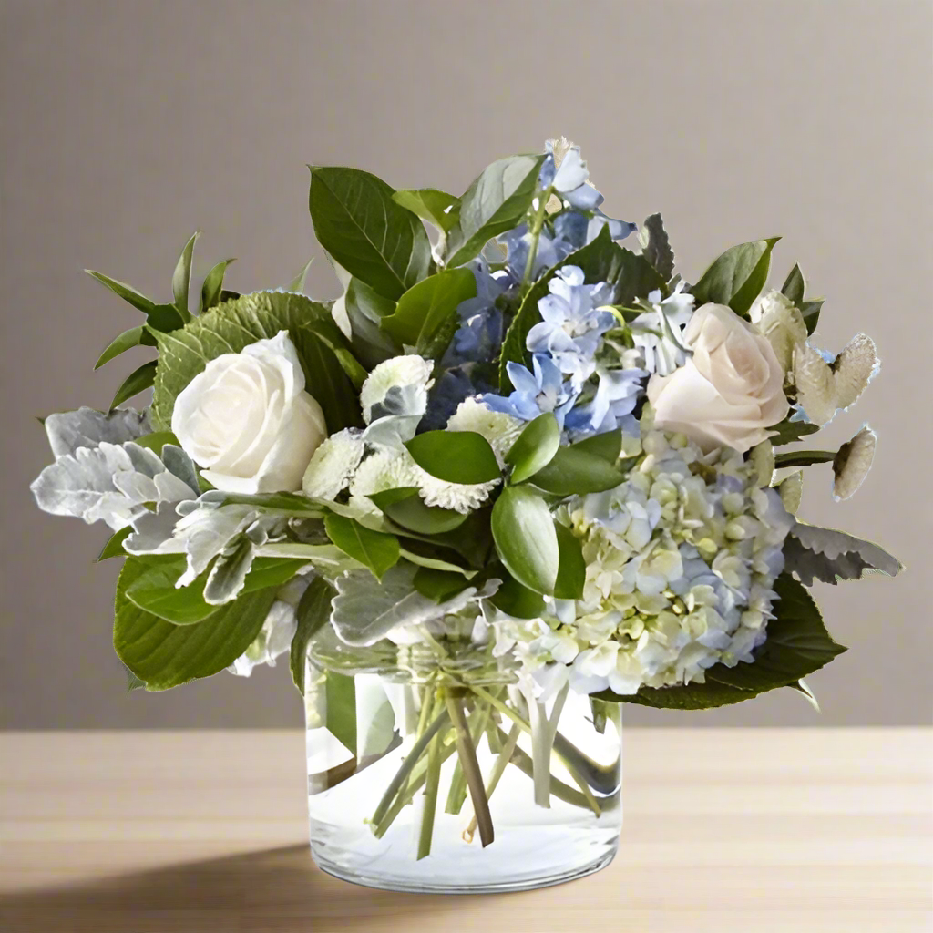 Cerulean Skies Bouquet - Flower Delivery Mckinney. TX.